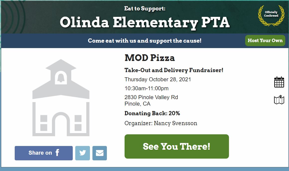 Mod Olinda Elementary Pta